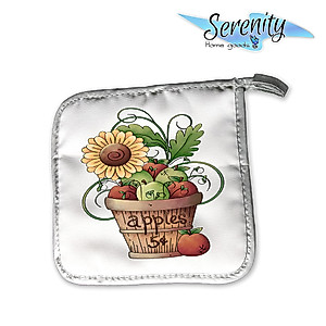 Decorative Cloth Kitchen Oven Mitt Pot Holder Set | Autumn Fall Halloween | Home Decor Seasonal Holiday Decorations | Rustic Harvest Pumpkin Spice Coffee