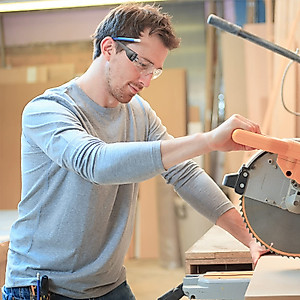 48 Pairs Safety Glasses Protective Eyewear Goggles Scratch Impact Resistant Eye Protection for Men Women Work (Black, Clear)