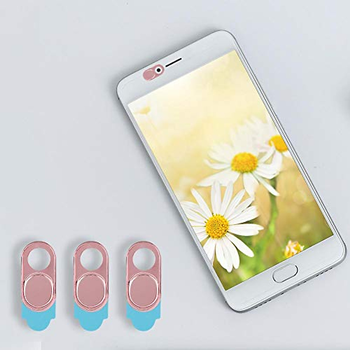 Andraw Valentine's Day Present Easy to Install Webcam Protect Sticker, Camera Protect Sticker, for Phone Smartphone Len(Pink)