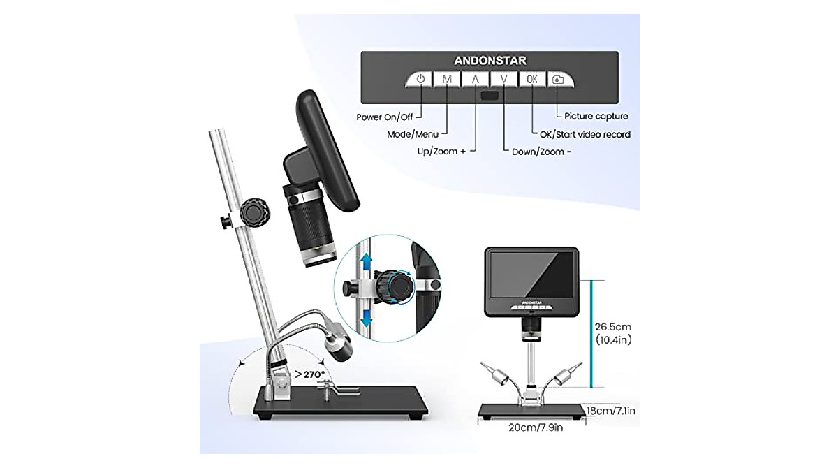 Andonstar AD207S Pro 2160P HDMI Digital Microscope
