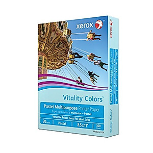 Multipurpose Colored Copy Paper, 20 Lb., 8 1/2in. x 11in., Blue, Ream Of 500 Sheets