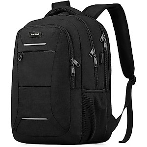Travel Laptop Backpack for Men, Large School Backpacks for Teens Water Resistant Back Pack with USB Charging Port, Business Anti Theft Durable Computer Bag Gifts for Men Fits 17.3 Inch Laptop, Black