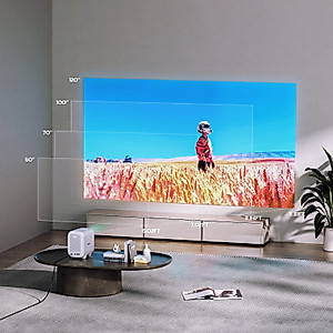ZEEMR Netflix Certified Projector, Native 1080P 4K Smart Projector with Wifi and Bluetooth, Full HD Dolby, AI Auto Focus and Trapezoid Correction, Fully Sealed Dust-Proof, Linux System (White)