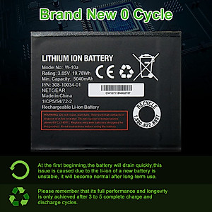 Replacement Battery W-10A W-10 for Netgear Nighthawk M1 MR1100 Mobile Router Modem Hotspot Battery W10A W10 Battery 5040mAh