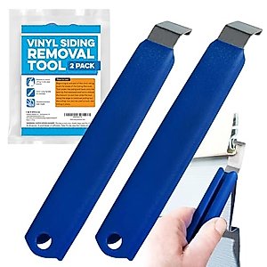 2 Pack Vinyl Siding Removal Tool for Installation and Repair, Extra Long Non-Slip Grip Handle, Easy Removal of Vinyl Sidings Without Damaging Siding, High-Quality One-Piece Steel Zip Tool