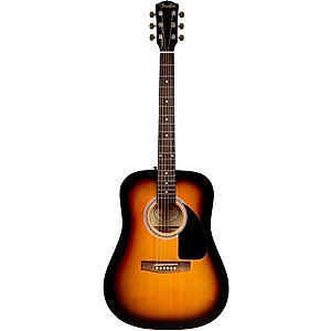 Fender FA-115 Dreadnought Acoustic Guitar Pack, with 2-Year Warranty, Sunburst, with Gig Bag and Accessories