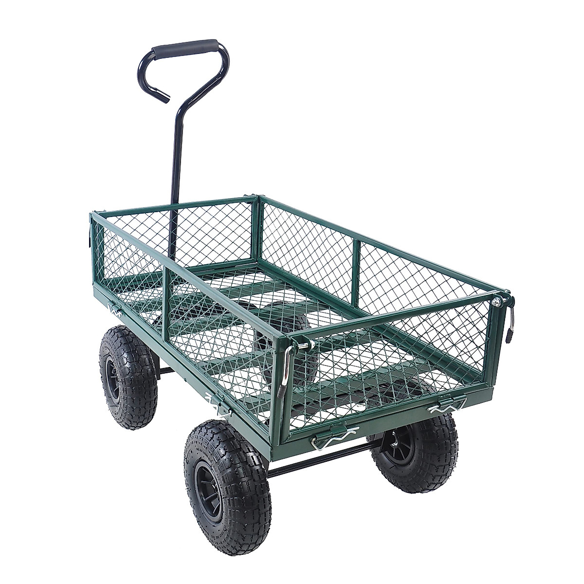 HJRTFLXC Garden Dump Cart - Large Capacity, Removable, Sturdy, Green, Outdoor Use