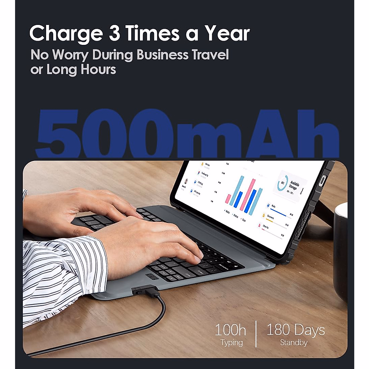 Nillkin Keyboard Case for iPad Air 13-inch (M3 2025/M2 2024), iPad Pro 12.9-inch (6th/5th/4th/3rd Gen) Rugged Case with Detachable Keyboard, Magic Trackpad, 7-Color Backlit, Portrait/Landscape, Black