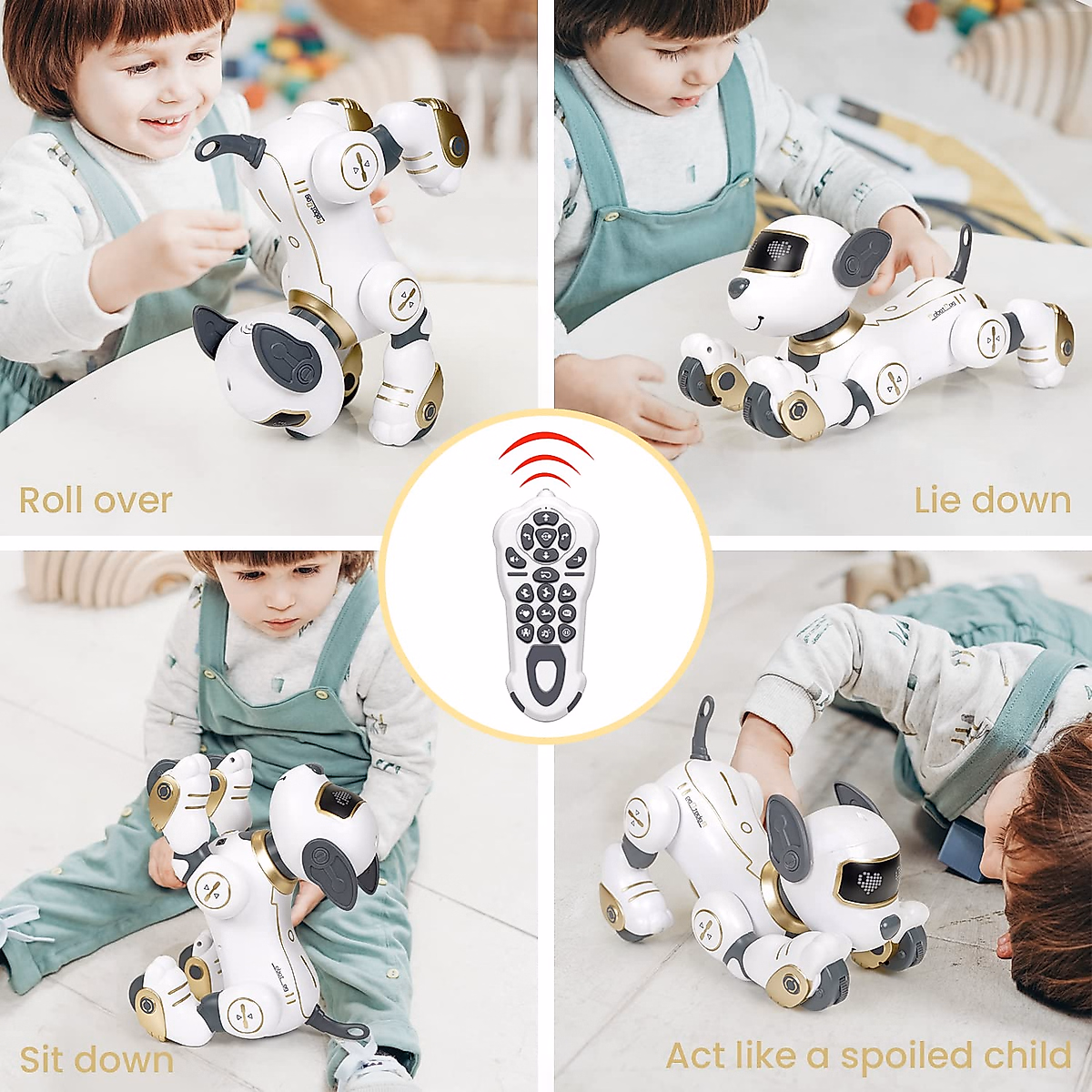 FUUY Robot Dog Toys for Girls Toys Interactive Robot Toy FollowMe Robot for Kids 5-7 Intelligent Remote Control Dog with Sing Dance AI Robotics for Kids Age 3 4 5 6 7 Chrismas Birthday Gifts