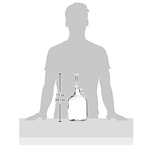 FastRack Glass Wine Fermenter Includes Airlock, 1 gallon Capacity, clear (B00BEYREIW), 1 Count (Pack of 1)