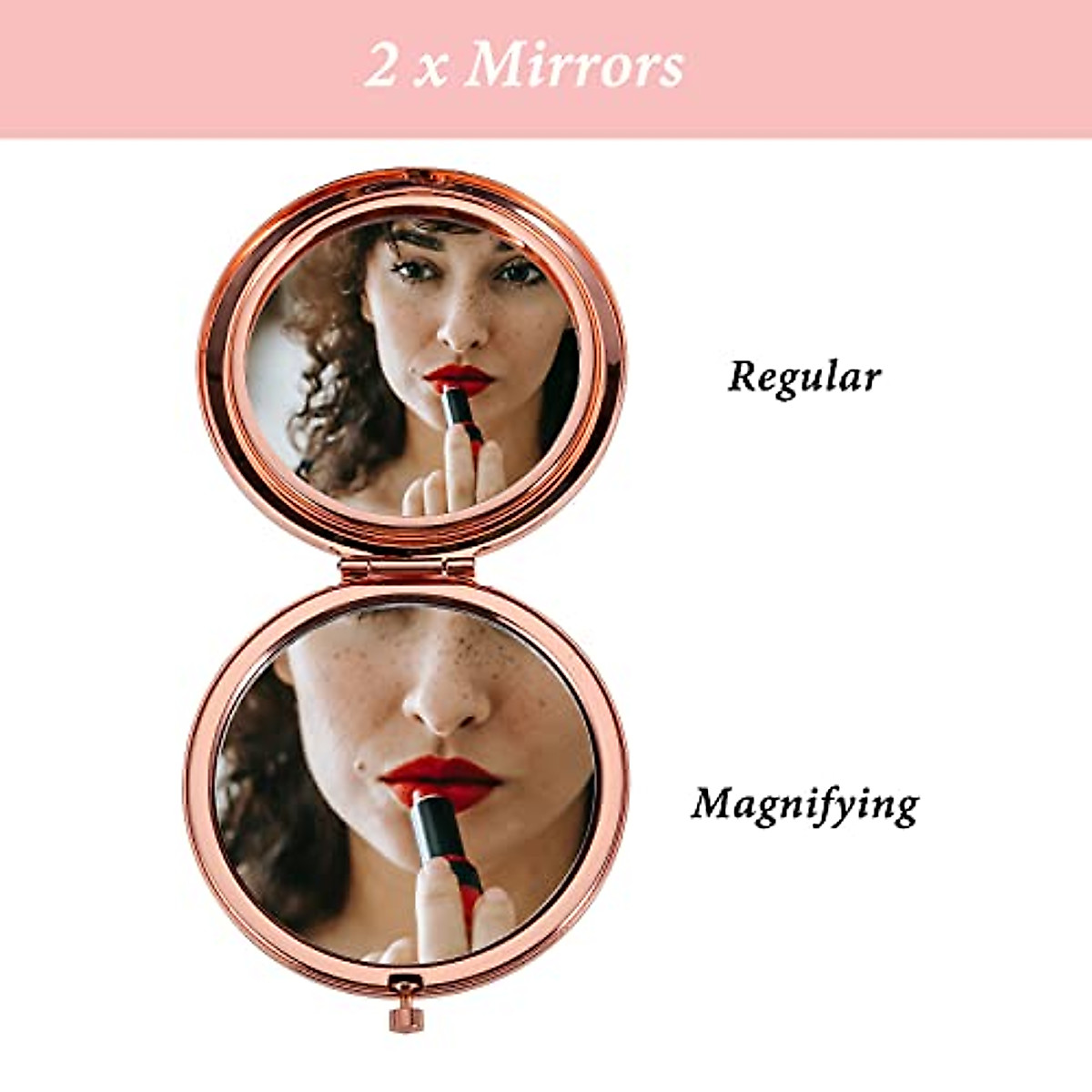 XPENMULBOJA Inspirational Gift for Women Female Compact Mirror for Daughter Mom Motivational Birthday Gift Pocket Makeup Mirror for Her Girls Friends Graduation Christmas Wedding Gift