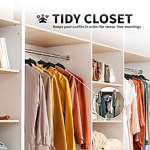 Sunbeam Sunbeam Slip-Proof Snag-Free Ultra Slim Velvet Hanger with Rotating Steel Hook (Pack of 10) (Black, 10 Pack)