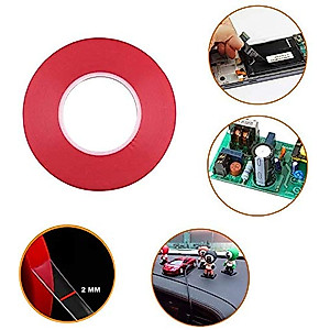 Pimoys 2mm / 3mm x 25m Double Sided Phone Repair Adhesive Tape, 2 Rolls Heat Resistant High Adhesion Transparent Acrylic Tape, LCD Screen Repair Sticker for Cell Phone Touch Screen Repair