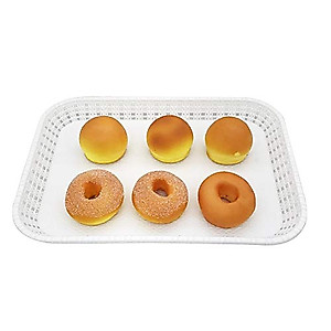 Set of 12 Pieces Cupcake Stands Plastic Dessert Stand Cupcake Holder Plate Serving Tray Fruit Plate for Wedding Birthday Party Fruits Desserts Candy Bar Display White