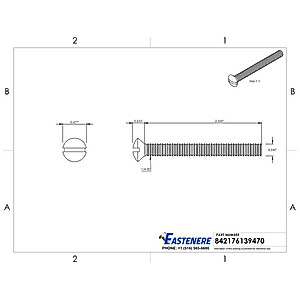 1/4-20 x 2-1/2" Slotted Oval Head Machine Screws Stainless Steel 18-8 Qty 25 D&J