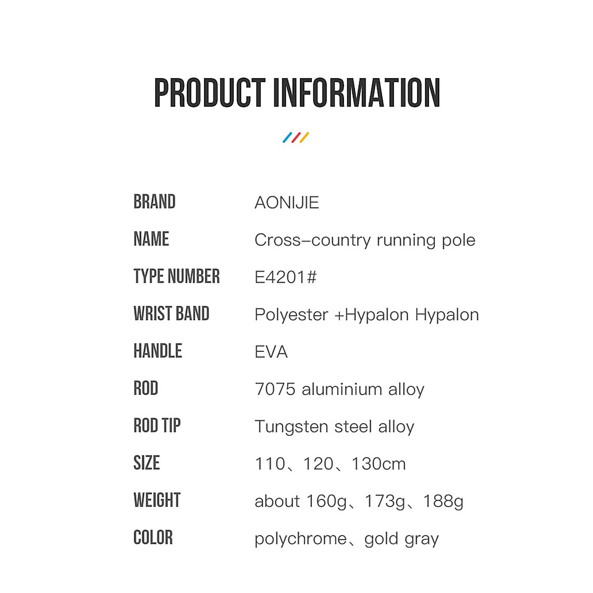 AONIJIE 2 PCS Walking Sticks Folding Z Trekking Poles with EVA Grip, Quick Lock, Shock Absorbent, Lightweight (Gold-110cm)