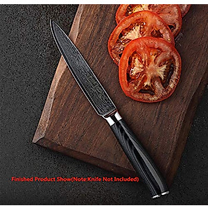 Aibote Micarta Knife Handle Material Slabs Knives Custom DIY Tool for Knife Making Blanks Blades (1pc(Black Red), 160X50X10MM)