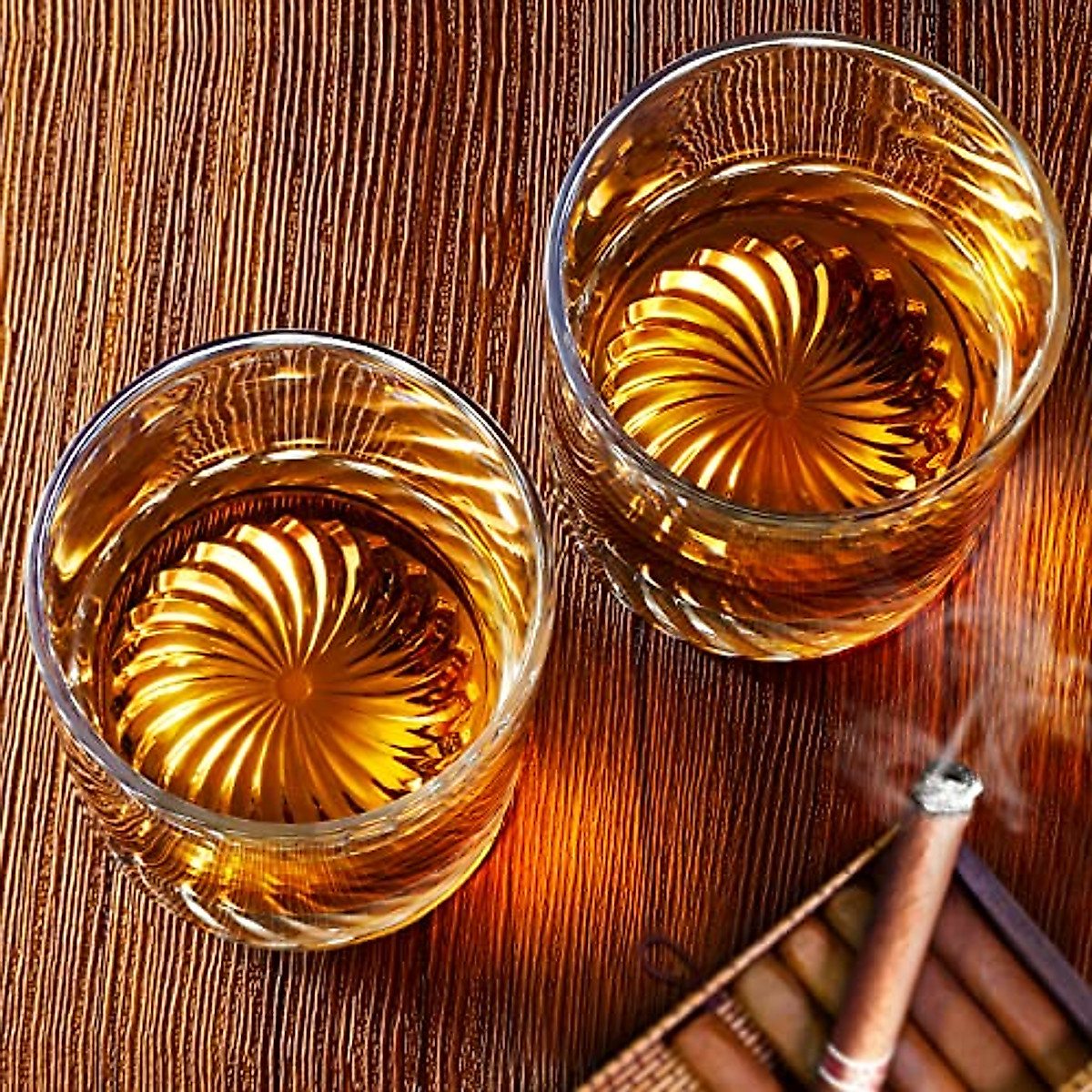 OPAYLY Whiskey Glasses Old Fashioned Glasses Set of 4 12oz Rocks Glasses Gift for Men Women Drinking Bourbon Scotch Cocktails Rum Cognac Vodka at Bar Home