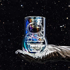 NASA Astronaut Glasses, Double Wall Iridescent Drinkware with NASA symbol and Artemis patch, Unique and Fun Gift for Space Enthusiasts, Keeps Drinks Cold Longer, 7 oz Capacity, Set of 2