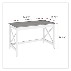Alera ALEWSF4824GY 47.24 in. x 23.62 in. x 29.53 in. Farmhouse Writing Desk - Gray