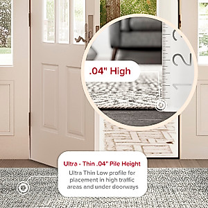 nuLOOM 6' x 9' SpinClean Machine Washable Stain-Resistant Area Rug with Non Slip Backing, Low Profile for Living Room, Bedroom, and Dining Room, Hart Grey