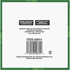 Trident Unwrapped Spearmint Sugar Free Gum, 4 Bottles of 50 Pieces (200 Total Pieces)