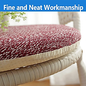 ILMF Round Cotton Seat Cushion, Removable Washable Non Slip Backing Chair Pad Ultra Soft Comfortable Breathable Chair Cushion Booster Cushion for Bedroom Living Room Patio (G Diameter:35cm(14in))