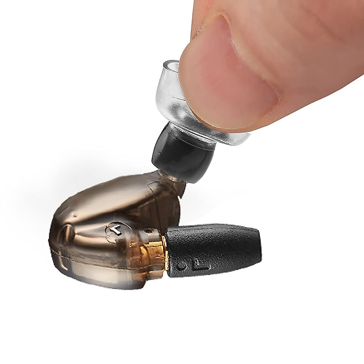 AZLA SednaEarfit Crystal Standard (M) - Earbud Tips for Wireless Headphones - Noise Canceling Earbuds Replacement Tips - Eartips Compatible with Shure, Sony, Beats, Sennheiser, Jabra, and JBL