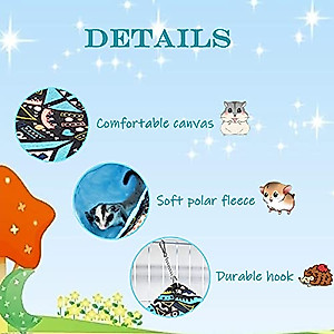 LEFTSTARER Pet Small Animal Hanging Hammock Ferret Hammock Bunkbed Cage Toy for Hamster Sugar Glider Parrot Guinea Pig Hideout (Geometry)