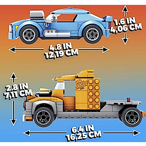 MEGA Hot Wheels Muscle Bound Building Set with 355 Pieces, Authentic Details, Features and Easter Eggs, Colector Gift Set for Adult Builders
