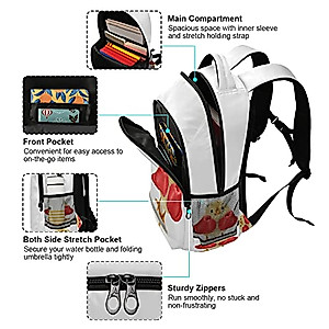 Dallonan Backpack Funny Chicken Yellow Animal School College Backpack Laptop Casual Daypack