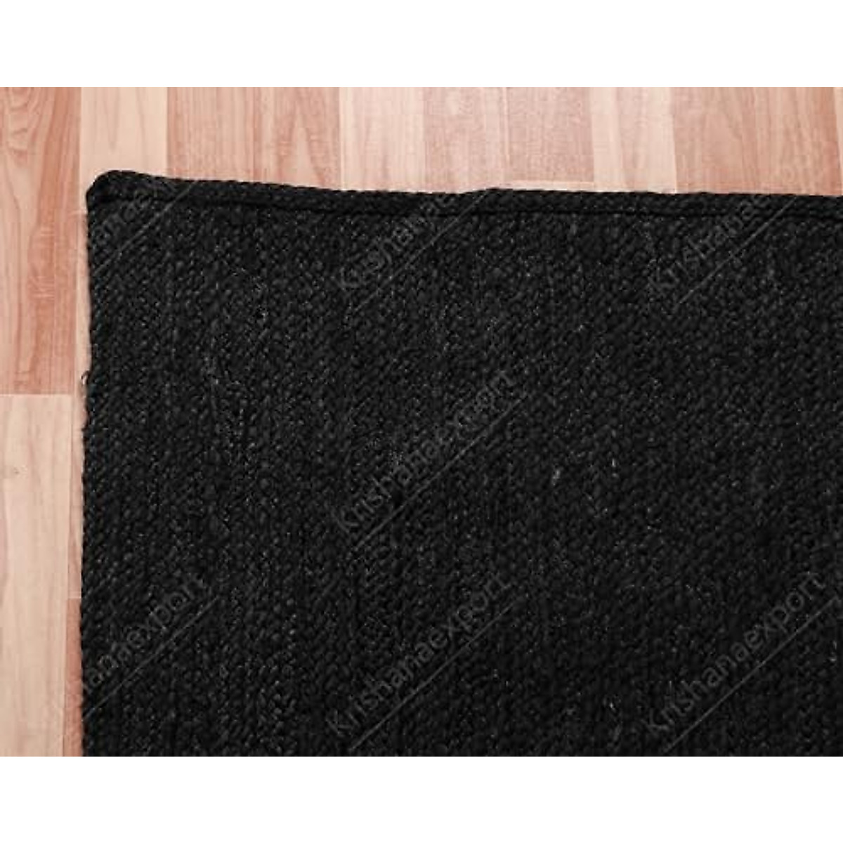 2x3, 2x4, 2x5, 2x6 Ft, 100% Natural Black Jute Runner Rug - Bohemian Jute Rug, Jute Runner Rug, Natural Fiber Runner Rug, Jute Braided Rug, Boho Decor Rug, Custom Size Rug (2x3 Ft, Area Rug)