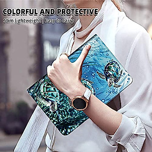 RYUITHDJP for Kindle Fire 7 Tablet Case 7" 2022/2023 with 360 Degree Rotating Swivel Kickstand Turtle Design for Kindle Fire 7 case Auto Wake Sleep Leather Cover