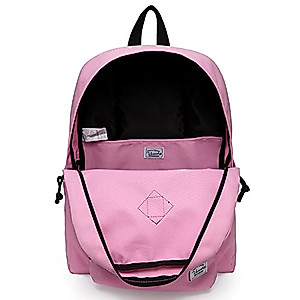 VASCHY School Backpack, Lightweight Water Repellent Backpack Men School Bag Women Children Boy Leisure for Girl School High School Teenagers College Business Travel, Pink, M, Backpacks Handbags