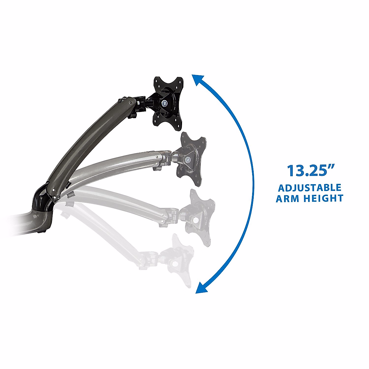 Mount-It! MI-4PC313G Triple Desk Monitor Mount, Gray