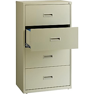 Lorell, LLR60559, Lateral File - 4-Drawer, 1 / Each, Putty