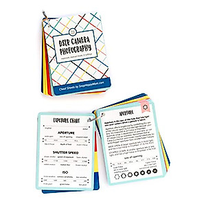 Photography Cheat Sheet Cards (Set of 2 Decks) - DSLR Camera Photography and Composition/Lighting Sets - Plastic Reference Cards | Snap Happy Mom (Bright)