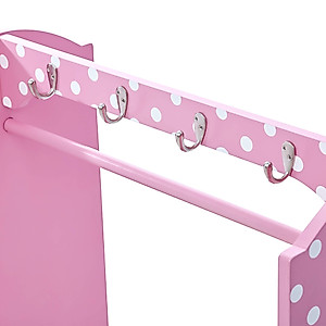 Teamson Kids Fashion Polka Dot Prints Bella Toy Dress Up Unit - Pink / White