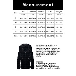 Bellivera Women Double Sided Faux Fur Jacket with Fur Collar, The Puffer Coat Worn on Both Sides 19225 Black M