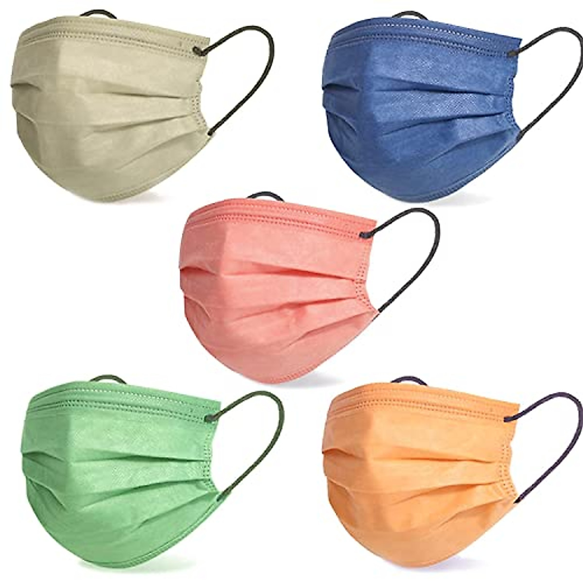 DR.MOXA 50PCS Kids Face Masks 3 Ply Breathable Kids Masks Disposable with Earloop for Boys Girls Outdoor School