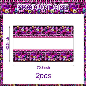 We1Fit 2Pcs Monster-High School Tablecloth Disposable Tablecover Birthday Party Supplies and Decorations for Kids Baby Shower Rectangle Tables 70"X42"