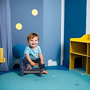 Pairez Toys Mini Plastic Stool for Toddler, Small Kids Activity Chair & Seat for Bathroom Bedroom Living Room, Mini Portable Chair for Kids Aged 1-3, Indoor & Outdoor Use