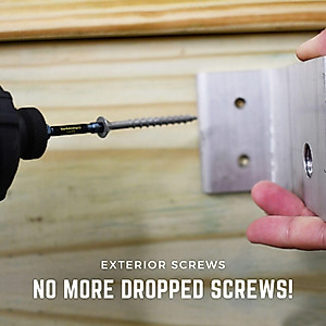 Velocity Exterior 1 1/4 Wood Screws DIY Pack (Size #8) Fence Screws for Wood, Stick Tight Technology, Made with Carbon Steel, Includes 1 Hexstix Drive Bit (150 Pieces)