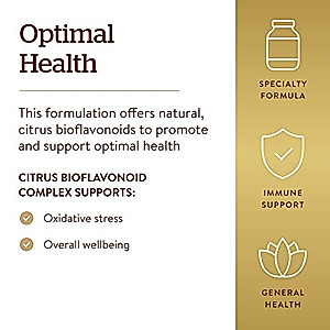 Solgar Citrus Bioflavonoid Complex 1000 mg, 250 Tablets - Antioxidant Support - Promotes Optimal Health - Non-GMO, Vegan, Gluten Free, Dairy Free, Kosher - 250 Servings