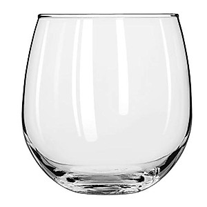 Libbey Stemless 12-Piece Wine Glass Party Set for Red and White Wines