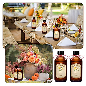 JINSILU 12 Pack 2-Ounce Amber Glass Bottle with Lid for Homemade Vanilla Extract and 12-Piece Vanilla Extract Stickers for Syrup Gifts,vanilla extract bottles (2OZ-12PC)