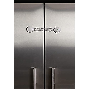 Dreambaby Ezy-Check Multi-Use Latch - Child Safety Locks for Cabinets, Fridge, & Cupboards - with Adhesive Backing - White (3 Pack)