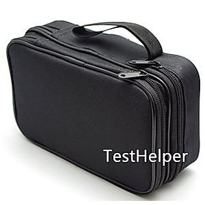 TestHelper TH19 Double Layered Padded Carrying Zipper Soft Case with Wrist Strap Use for Multimeter Meter
