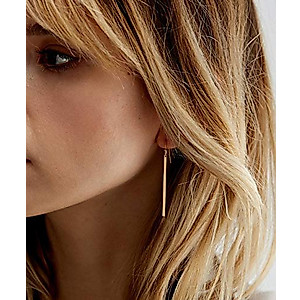 Long Gold Necklaces for Women Trendy Long Layered Necklaces Slip Chain Choker Necklace Gold Earrings and Necklaces Set for Wedding Jewelry Gold Bar Y Lariat Necklace Summer Wedding Guest Dresses Accessories