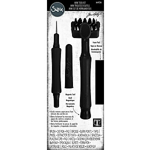 Sizzix Accessory Black Mini Set Inspired by Tim Holtz Die cutting tool kit
